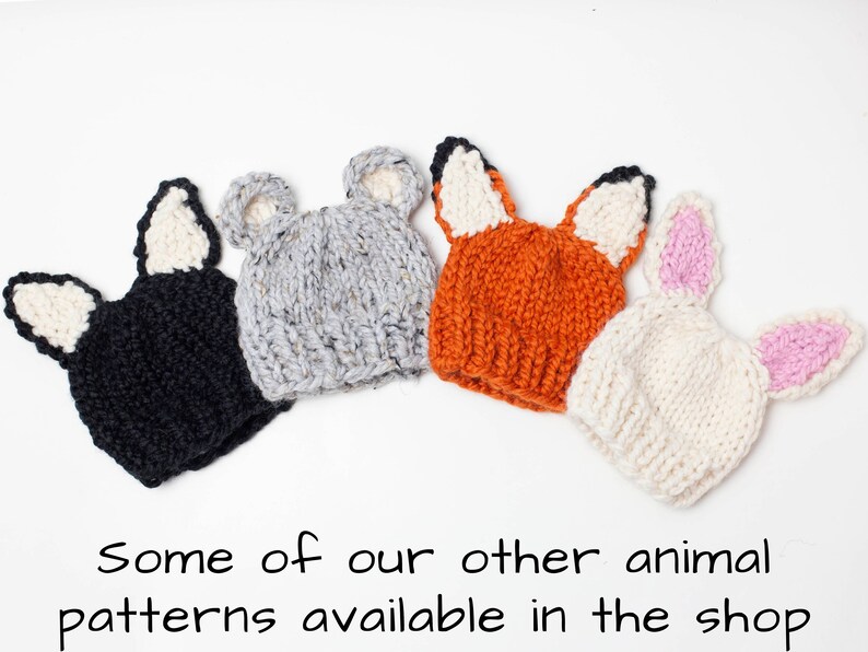 Knitting Pattern Floppy Bunny Ears Dog Hat Chunky Animal | Etsy