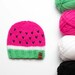 Watermelon Hat Knitting Pattern Knit Winter Beanie Toque Bright Fun ...