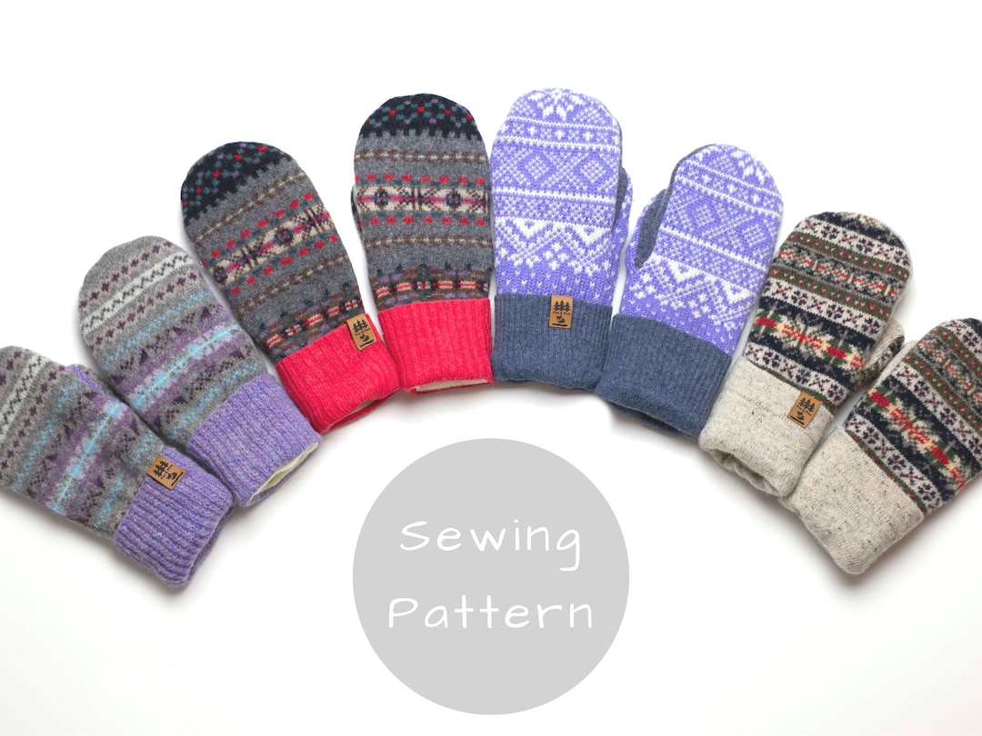 Women Sweater Mittens Pattern Sewing Upcycled Wool Memory Tutorial ...