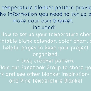 TEMPERATURE BLANKET Crochet Pattern Color Chart Historical Tutorial ...