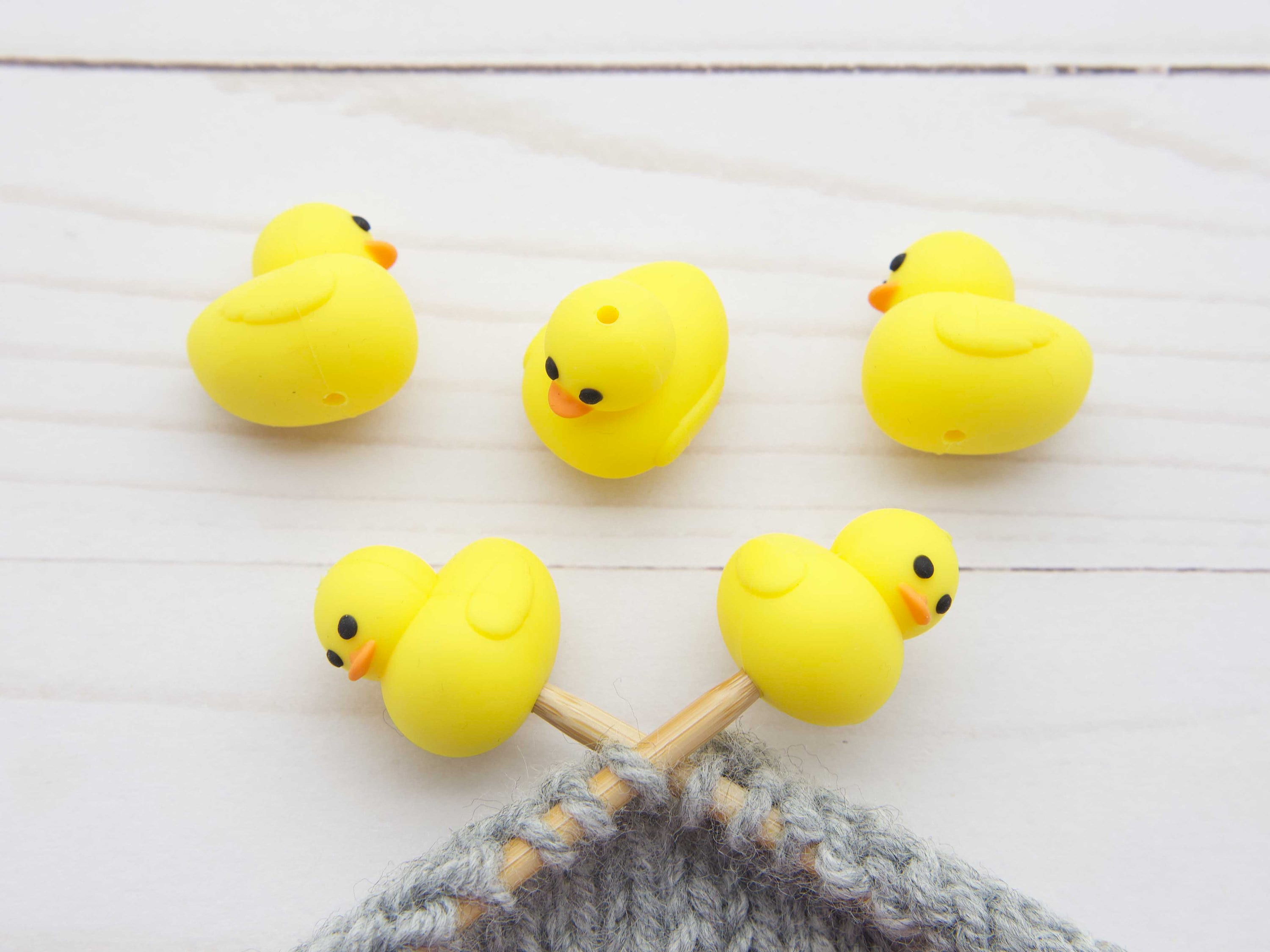 Rubber Ducky Stitch Stoppers Yellow Duck Knitting Needle Point ...