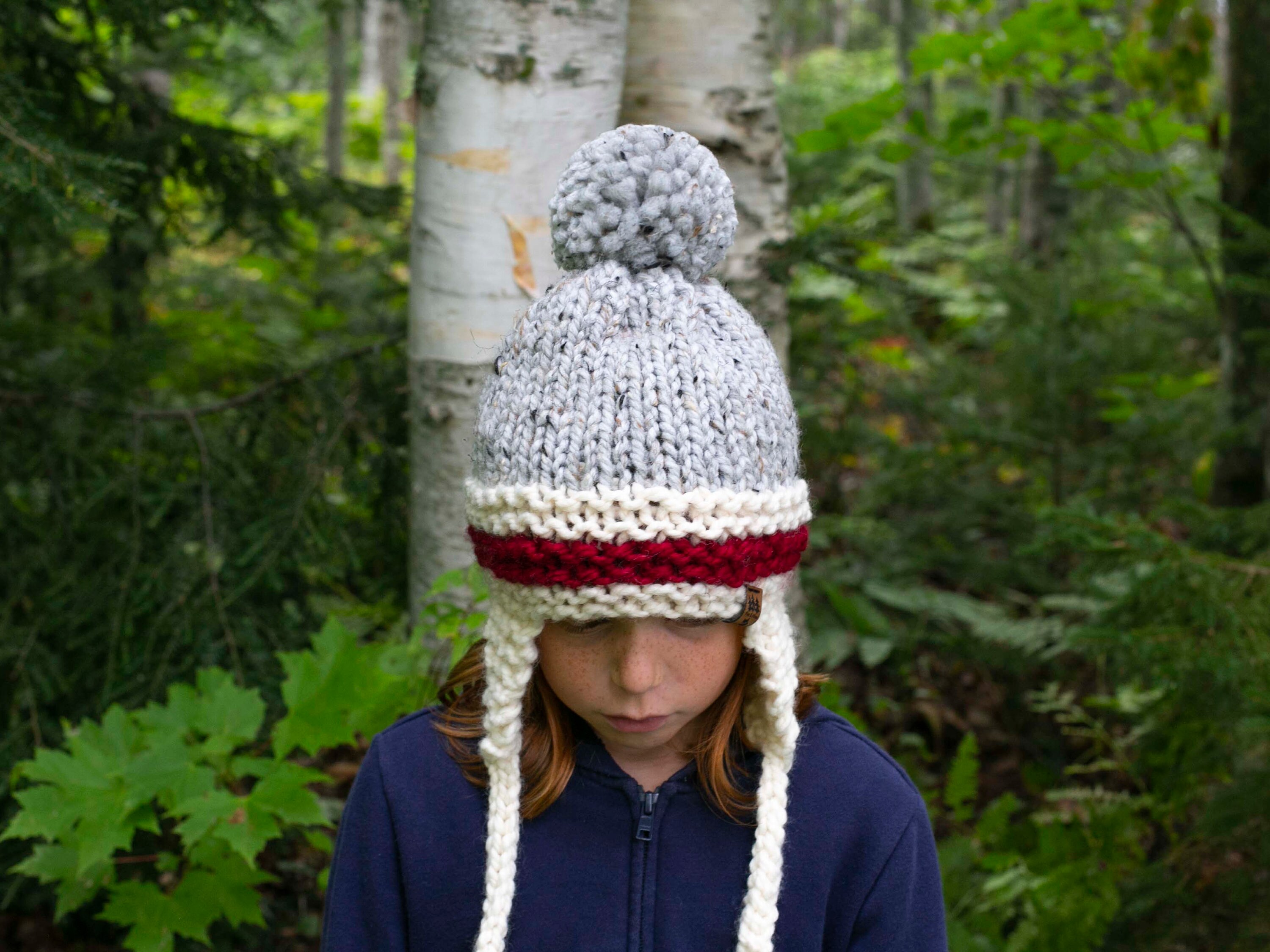 Roots Red Stripe Ear Flaps Hat Knitting Pattern Trapper | Etsy