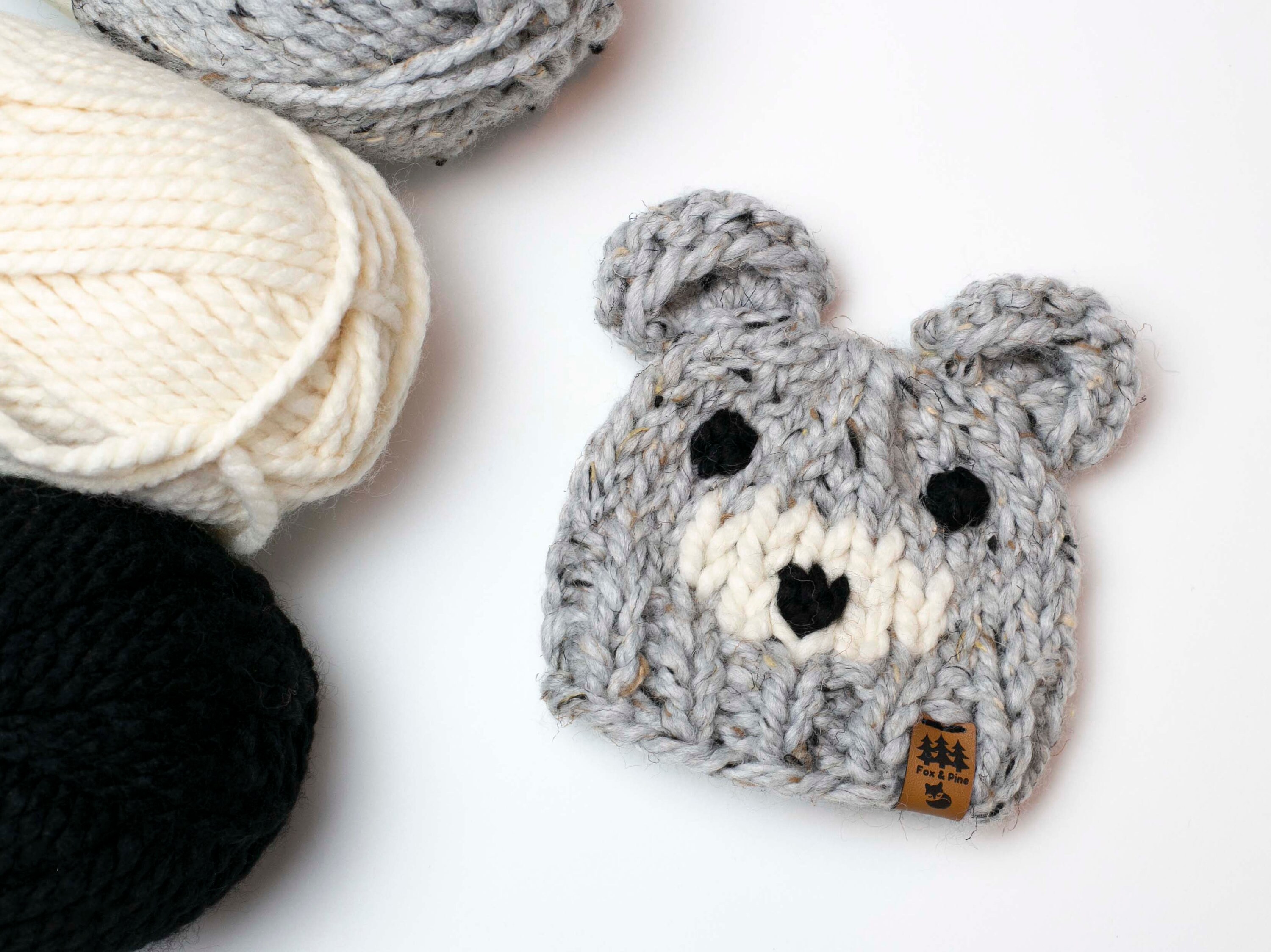 Bear Ears Hat Knitting Pattern Face Knitted Knit Chunky Animal - Etsy