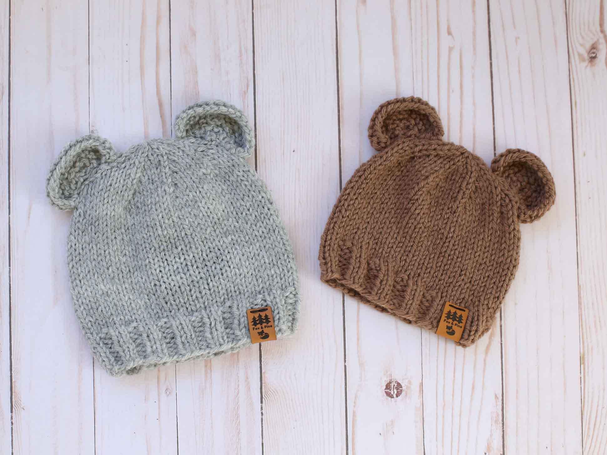 Wooly Bear Ears Hat Knitting Pattern Medium Worsted Weight Knit Winter ...