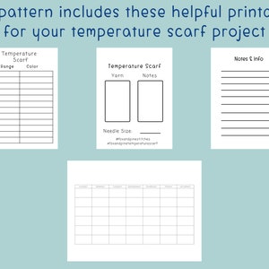 TEMPERATURE SCARF Knitting Pattern Color Chart Historical Tutorial ...