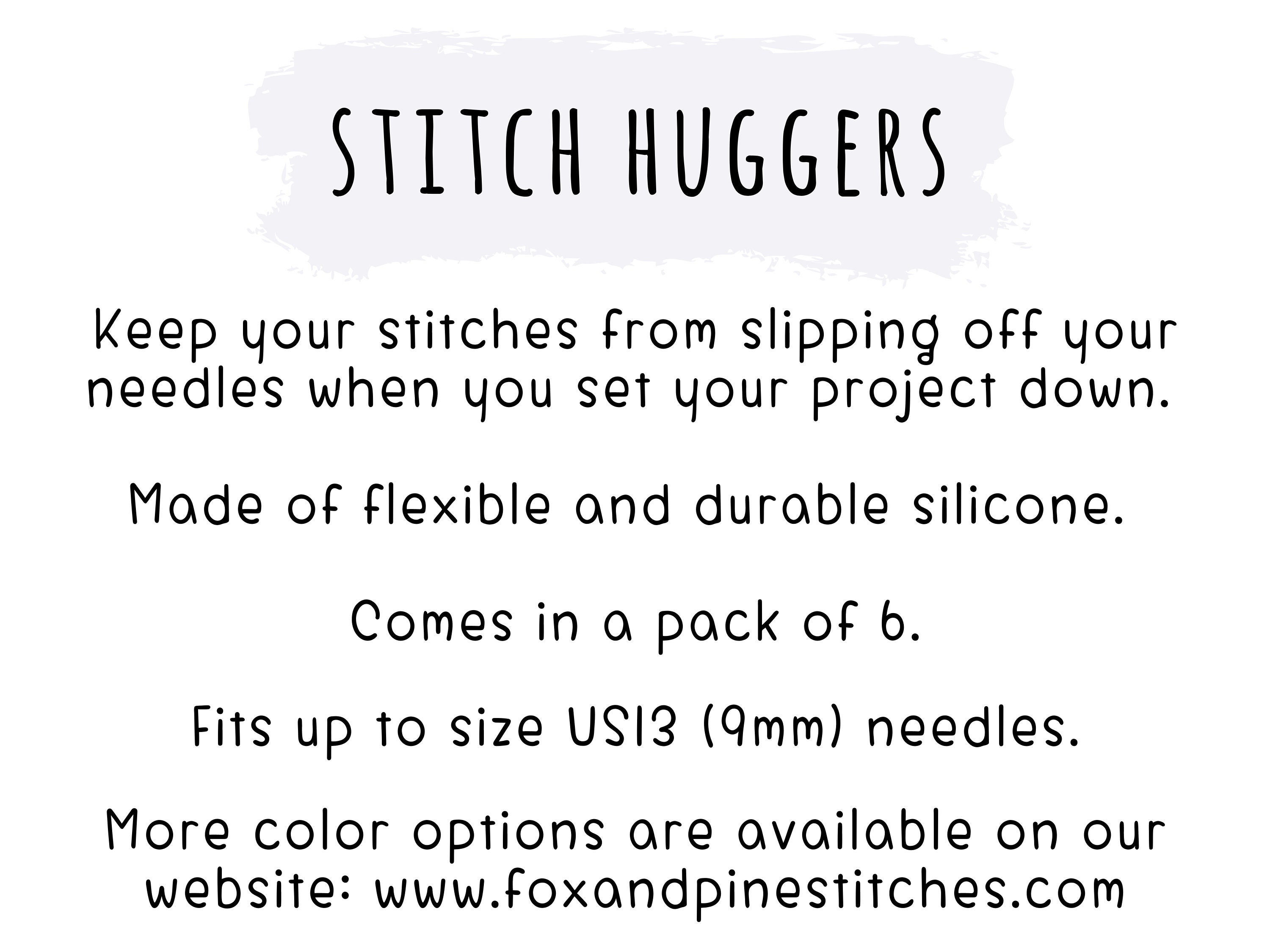 Teal Silver Stitch Huggers Knitting Needle Holders Stoppers | Etsy