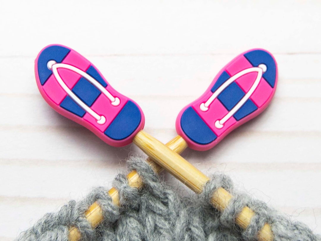 Flip-flops Knitting Needle Point Protectors Sandals Stitch Stoppers ...