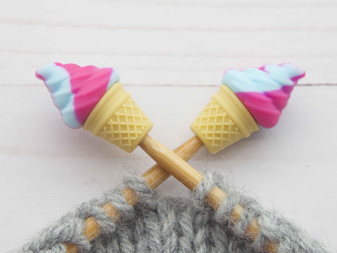 Ice Cream Swirl Stitch Stoppers Knitting Needle Summer Treat Beach ...