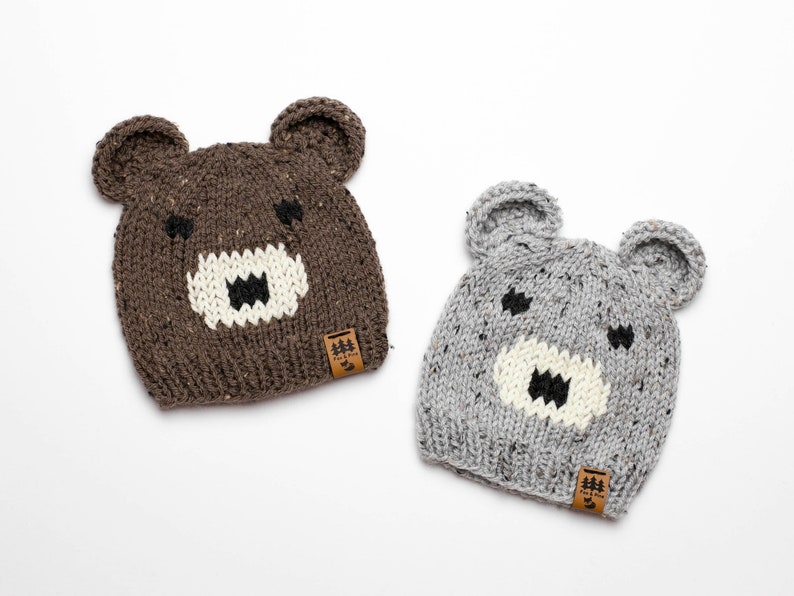 Bear Ears Face Hat Knitting Pattern Medium Worsted Weight Knit - Etsy
