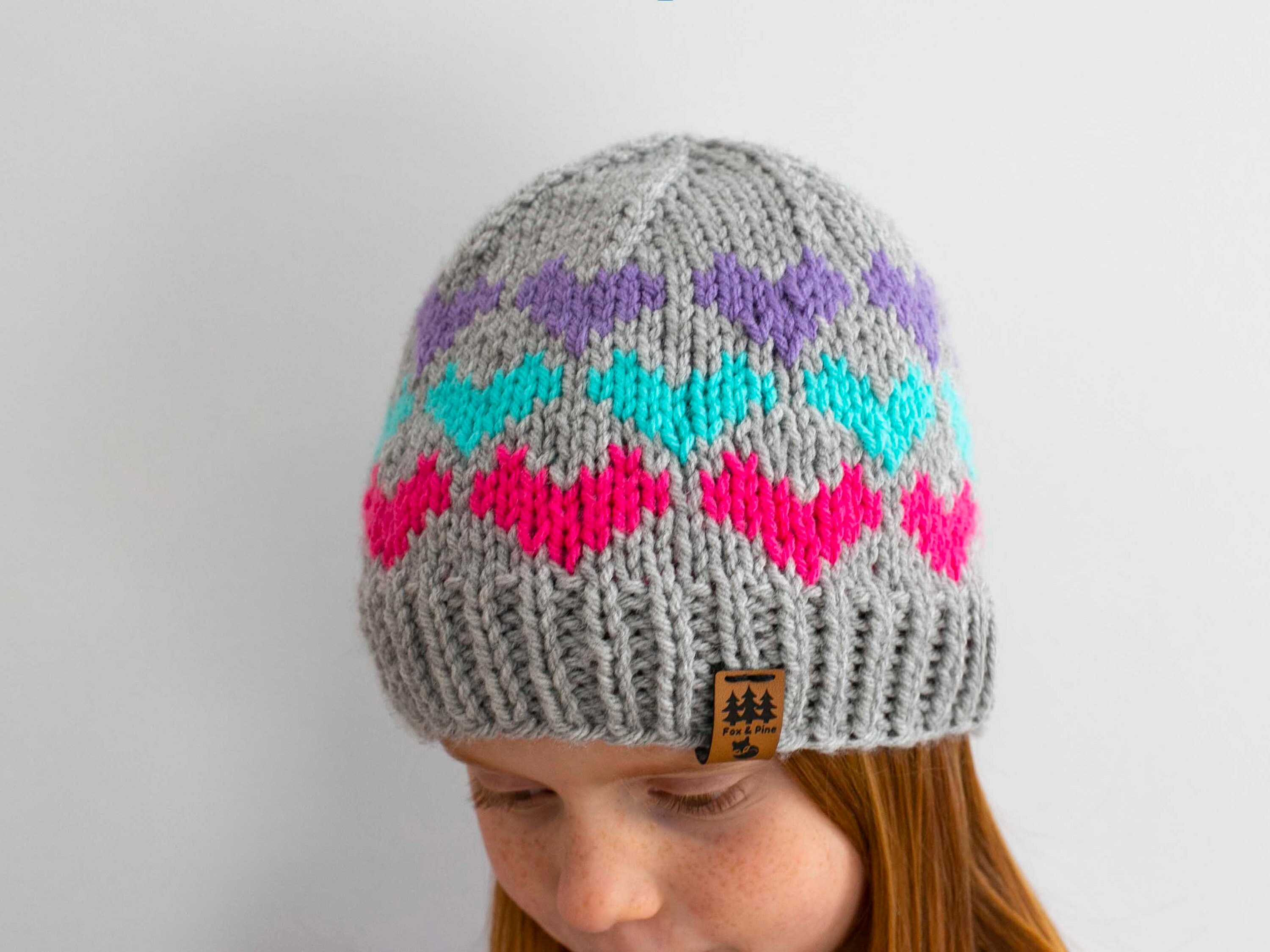 Little Hearts Hat Knitting Pattern Valentine's Day Love - Etsy