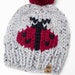 Ladybug Hat Knitting Pattern Chunky Knit Pompom Insects Nature Winter ...