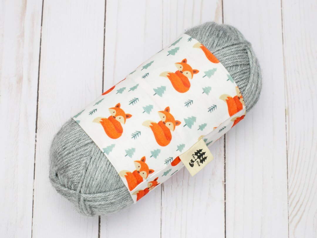 Fox Yarn Sweater Cozy Skein Cake Holder Saver Coat Sleeve Sock Knitting ...