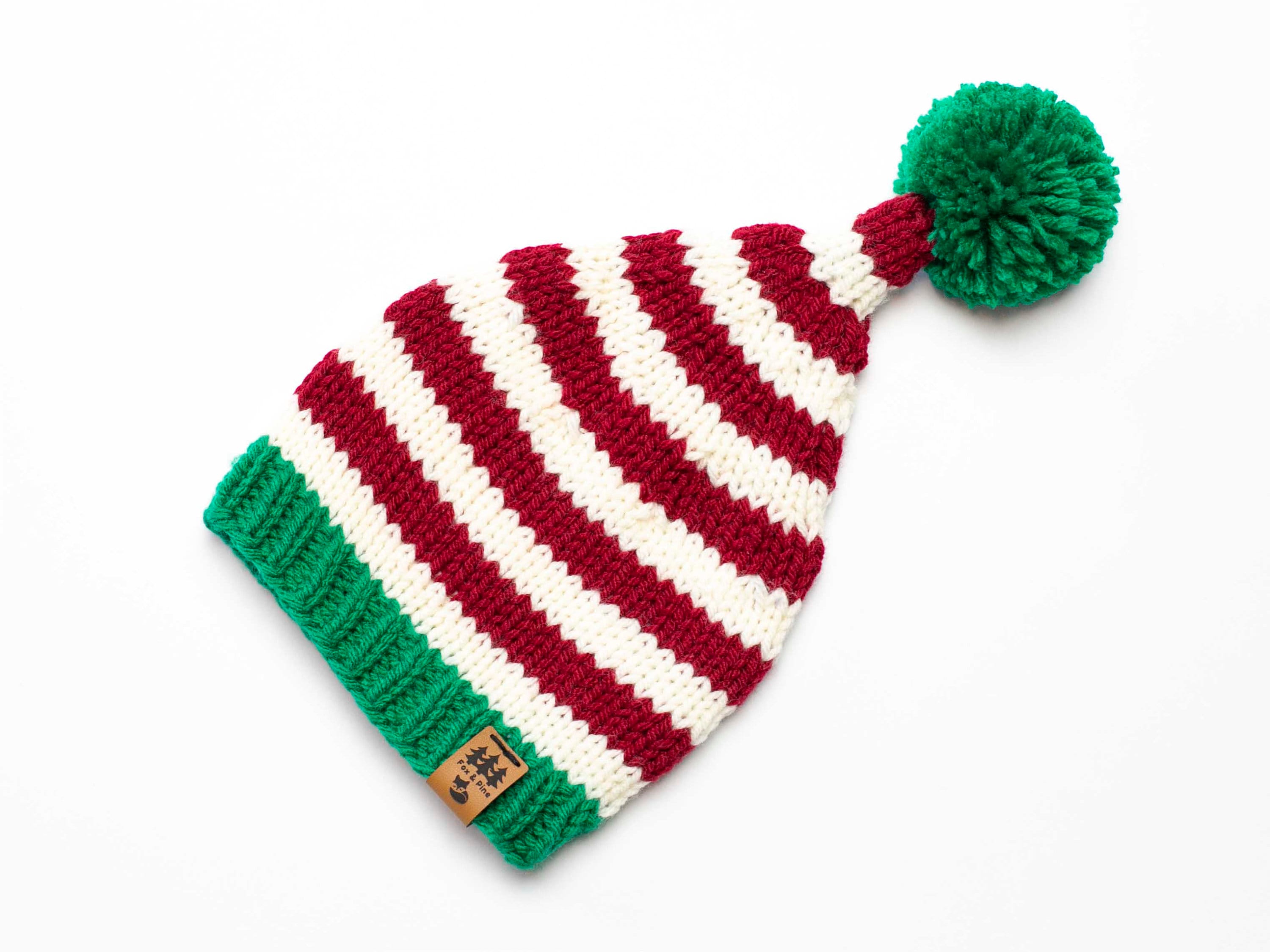 Christmas Elf Hat Knitting Pattern Santa Stocking Cap Medium | Etsy