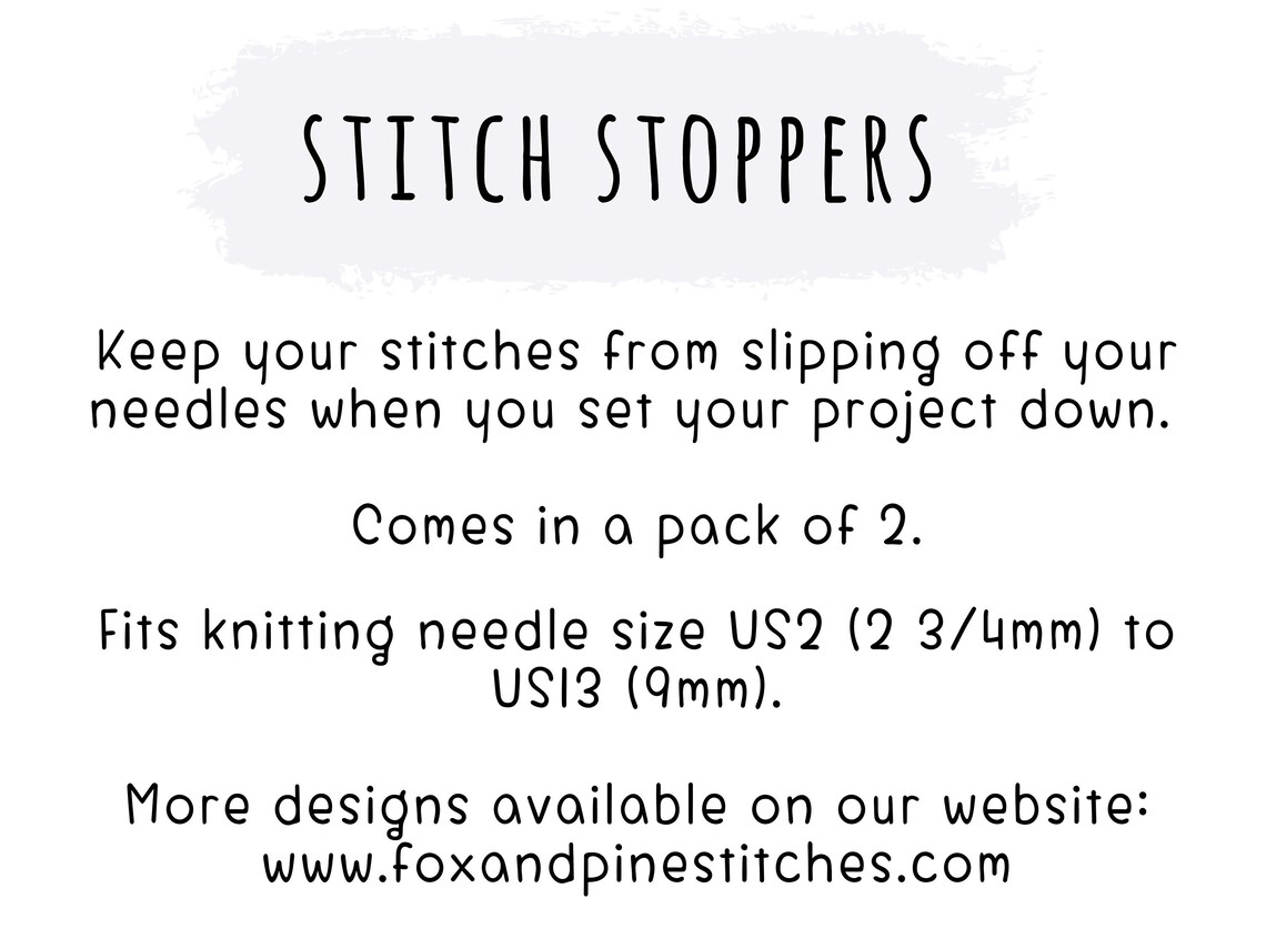 Stitch Stoppers Blue Floral Hexagon Print Knitting Needle Holders ...
