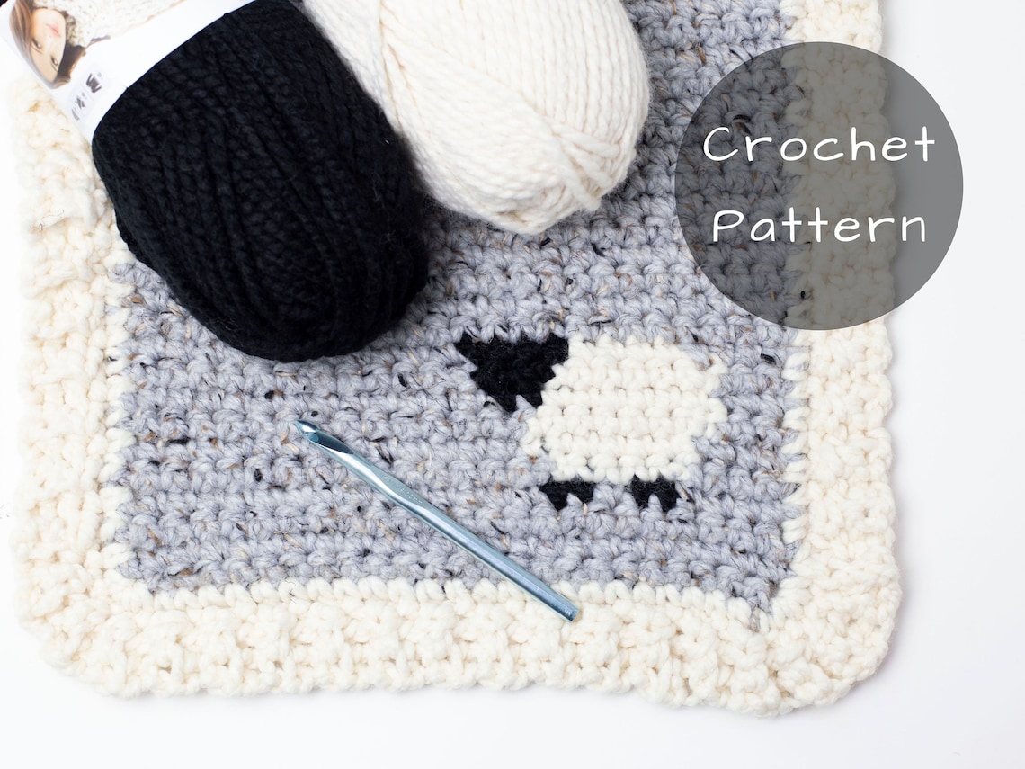 Little Sheep Baby Blanket Crochet Pattern Security Blanket Lovey Throw ...