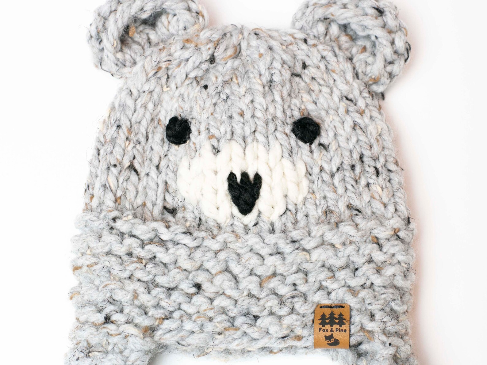 Bear Ear Flaps Hat Knitting Pattern Trapper Aviator Chunky Side Ties ...