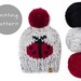 Ladybug Hat Knitting Pattern Chunky Knit Pompom Insects Nature Winter ...