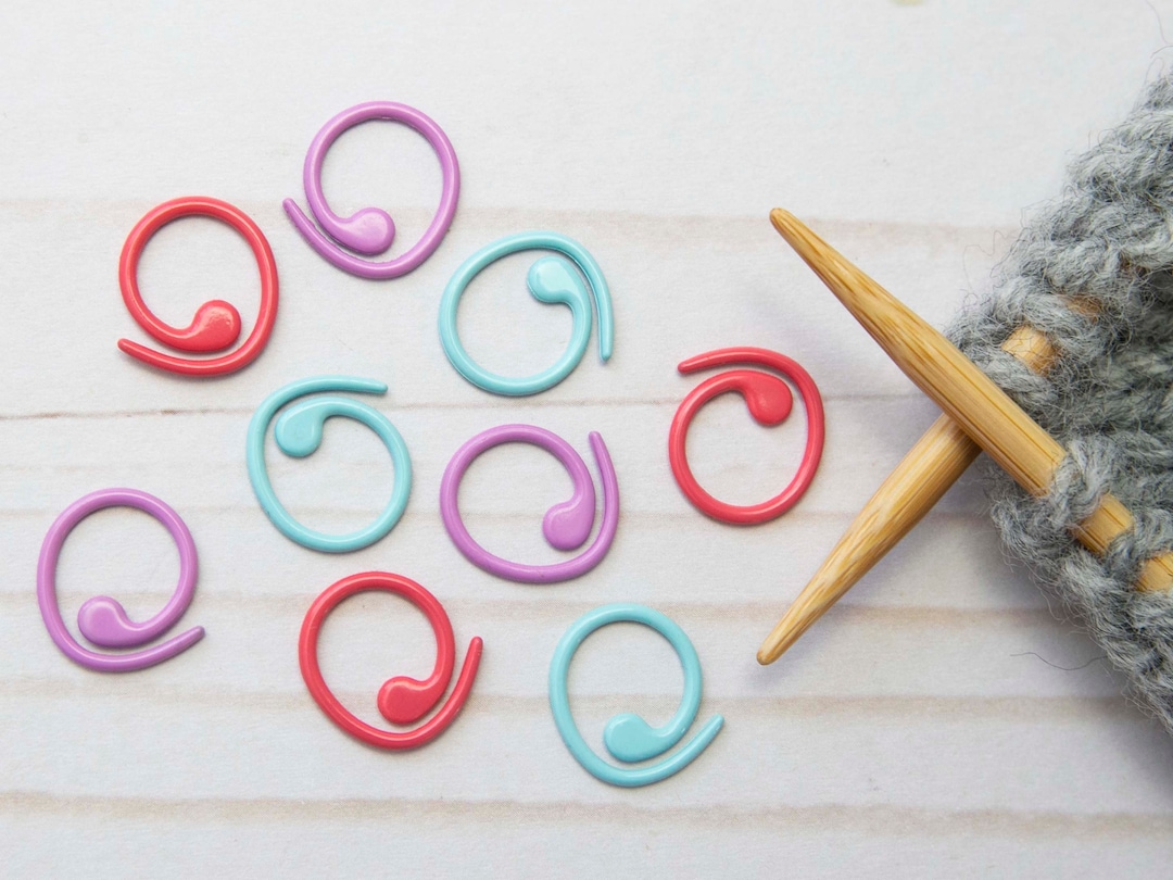 Colorful Split Ring Stitch Markers Knitting Crochet Minimalist - Etsy