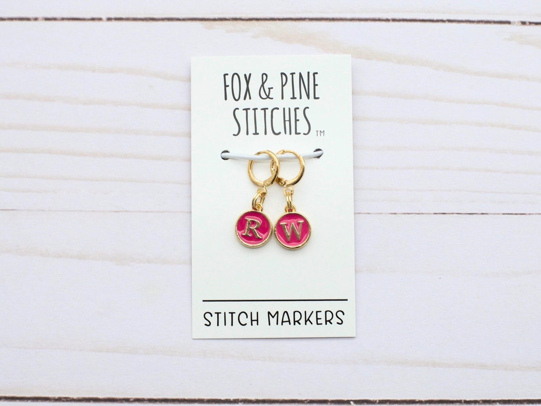 Right Wrong Side Stitch Markers WS RS Pink Knitting Crochet Progress ...