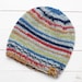 Self Striping Patons Kroy Sock Yarn Hat Knitting Pattern Knit Winter ...