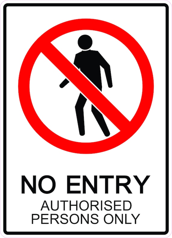 Home & Living Home Décor windows Social Distancing decals No Entry Sign ...