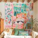 Sleeping Cat Wall Tapestry,pet Wall Hanging,custom Pet Portrait Gift ...