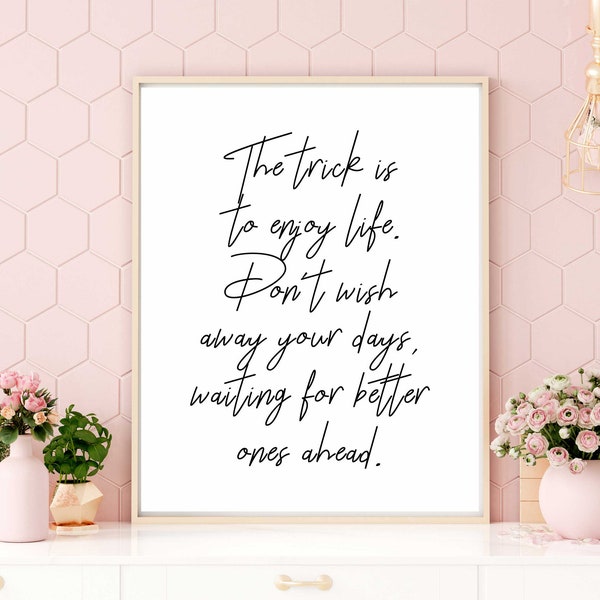 Life Quote Print - Etsy