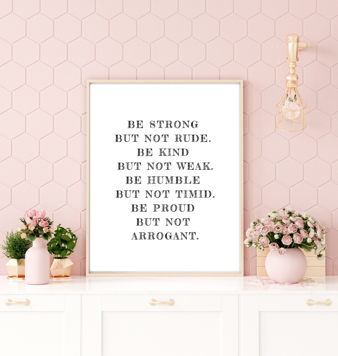 Inspirational Quote Art Print: Be Strong, Be Kind (digital Download) - Etsy