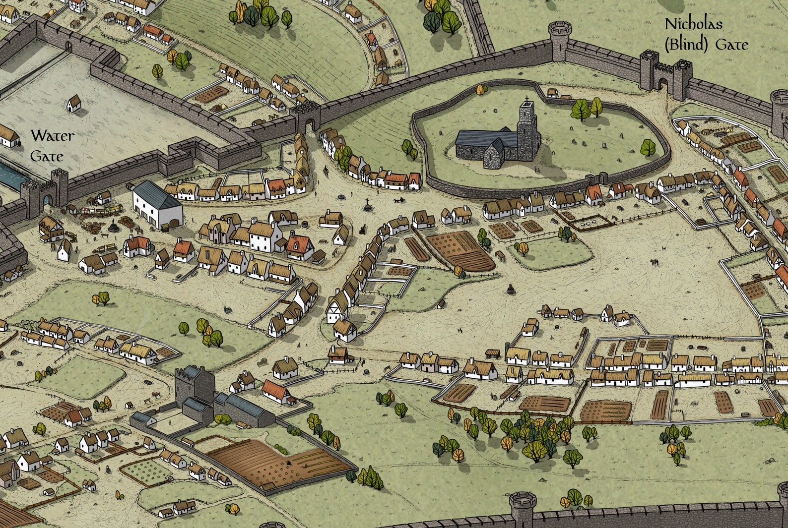 Kinsale Circa 1650 Pictorial Map- LIMITED EDITION - Etsy