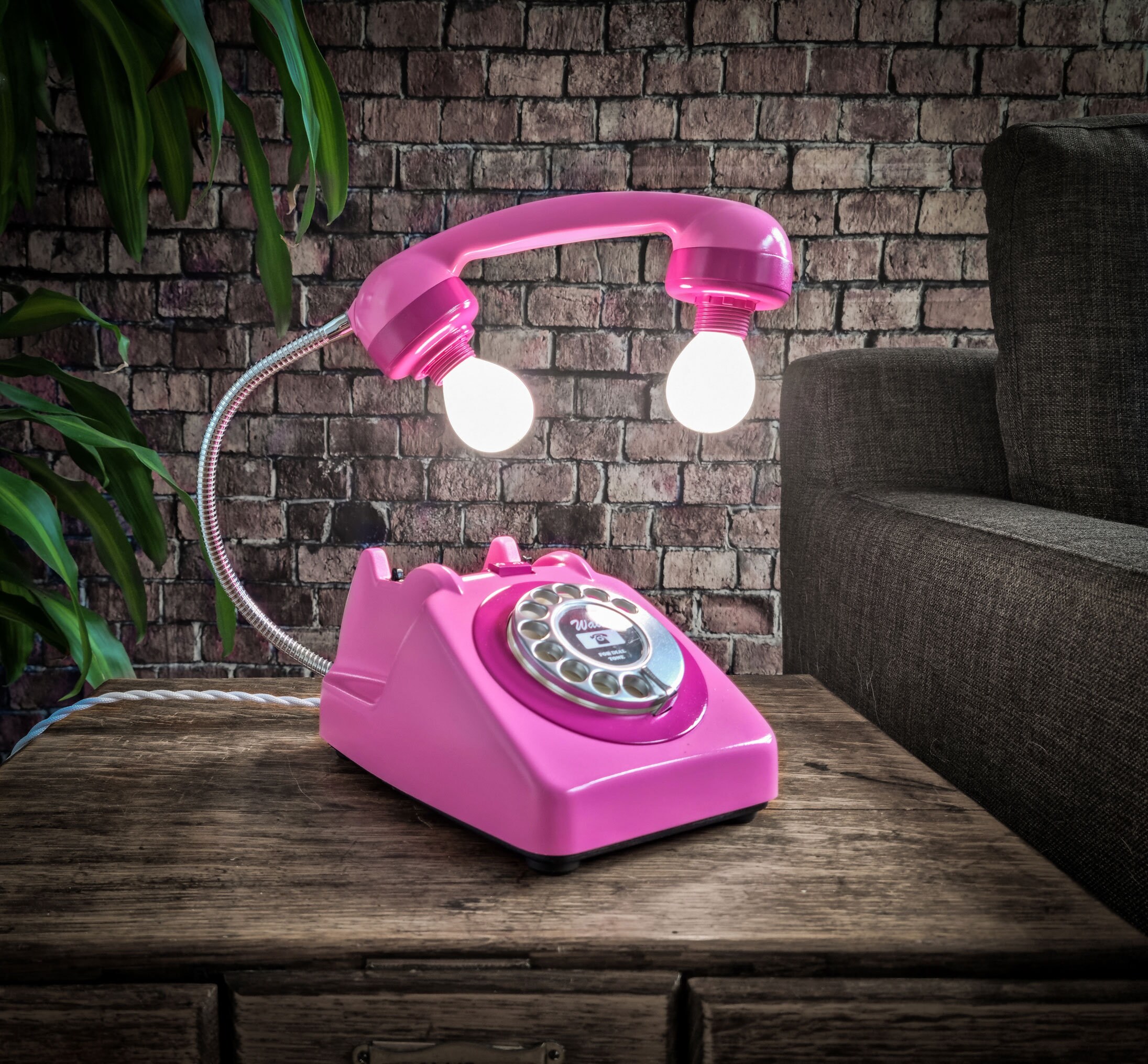 Pink Rotary Dial Telephone