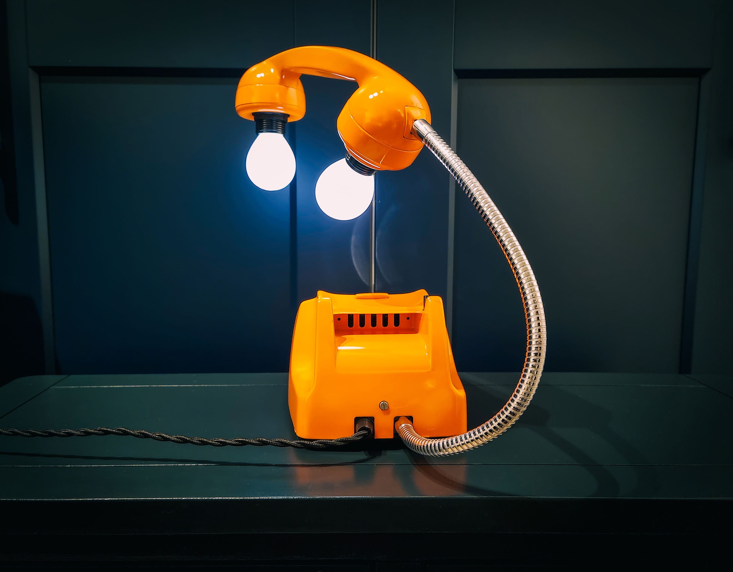 Upcycled Retro Orange Rotary Telephone Lamp - Etsy