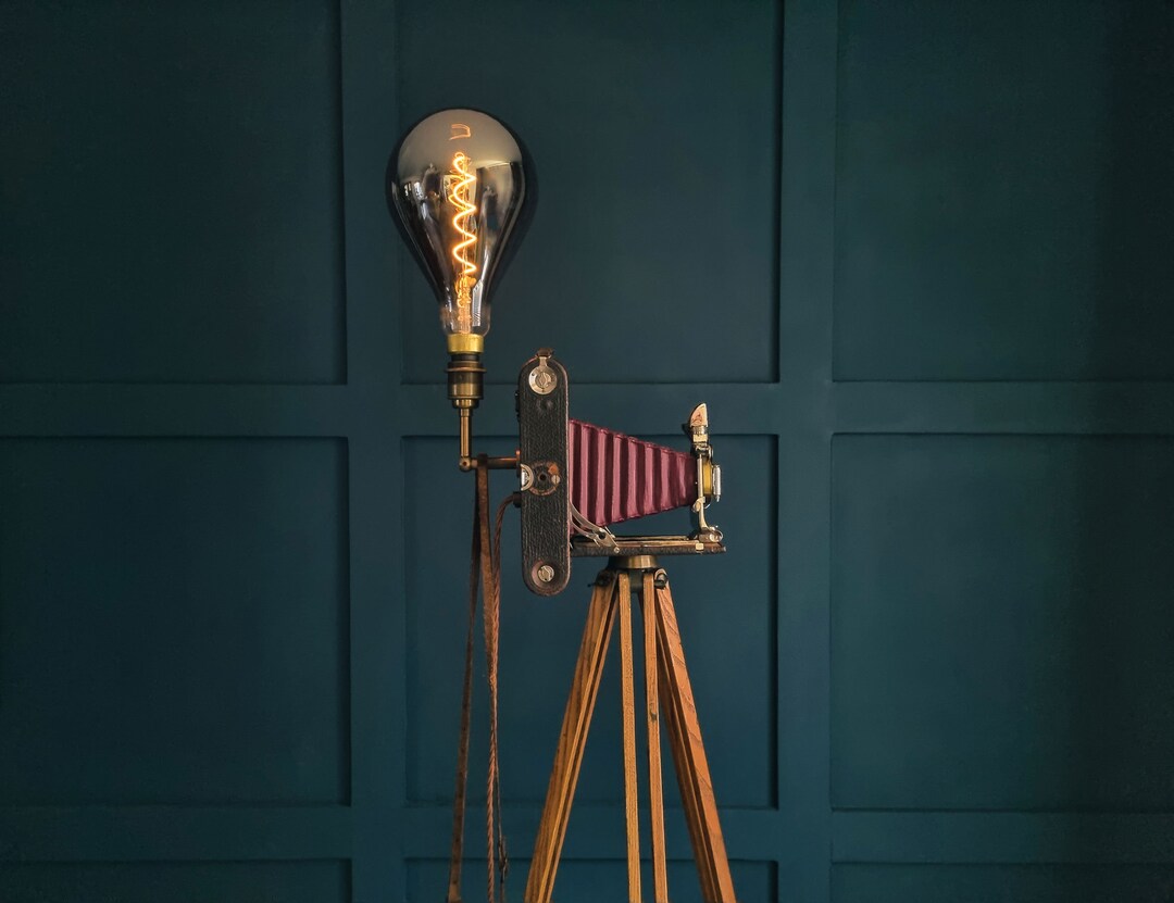 Antique 1908 Kodak Red Bellows Camera Upcycled Tripod Lamp - Etsy