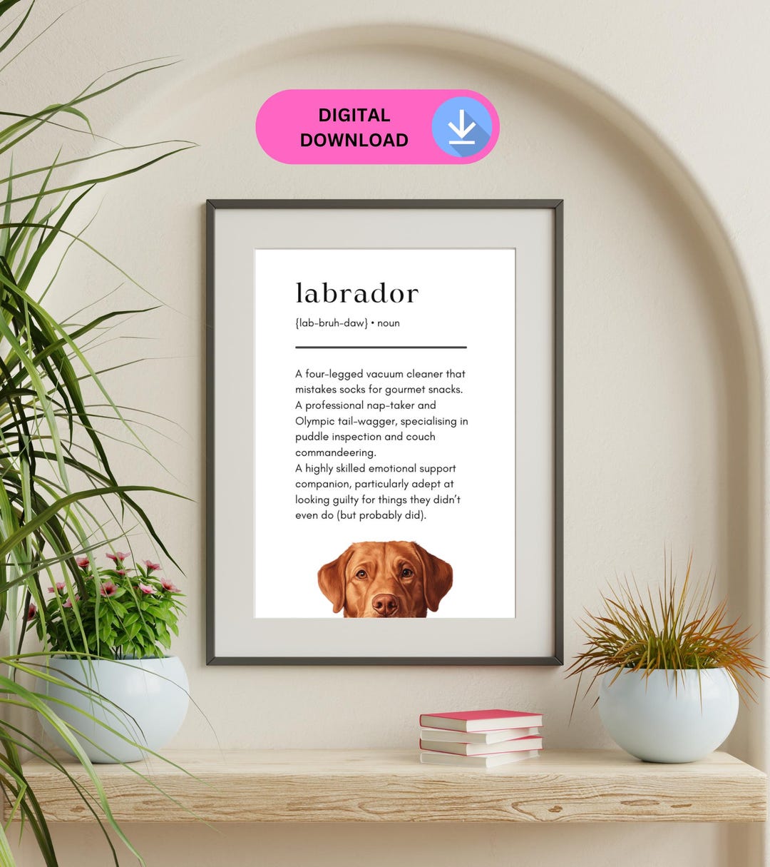 Labrador Definition Art Print: Quirky Dog Lover Gift (digital Download ...