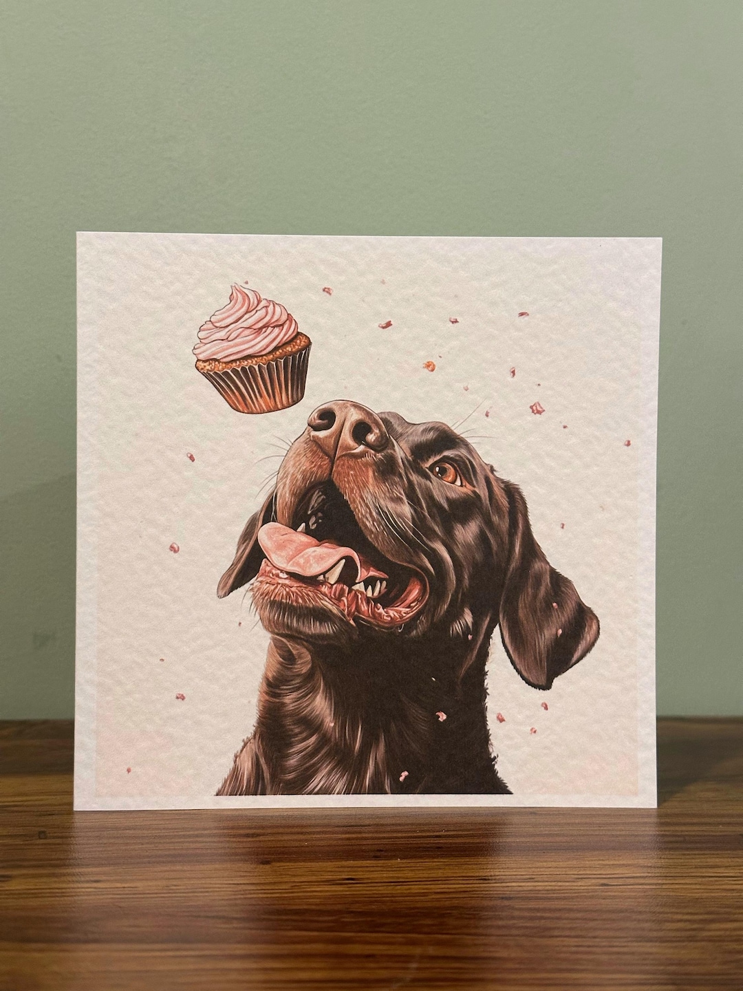 Chocolate Labrador Birthday Card, Chocolate Lab Card, Personalised ...