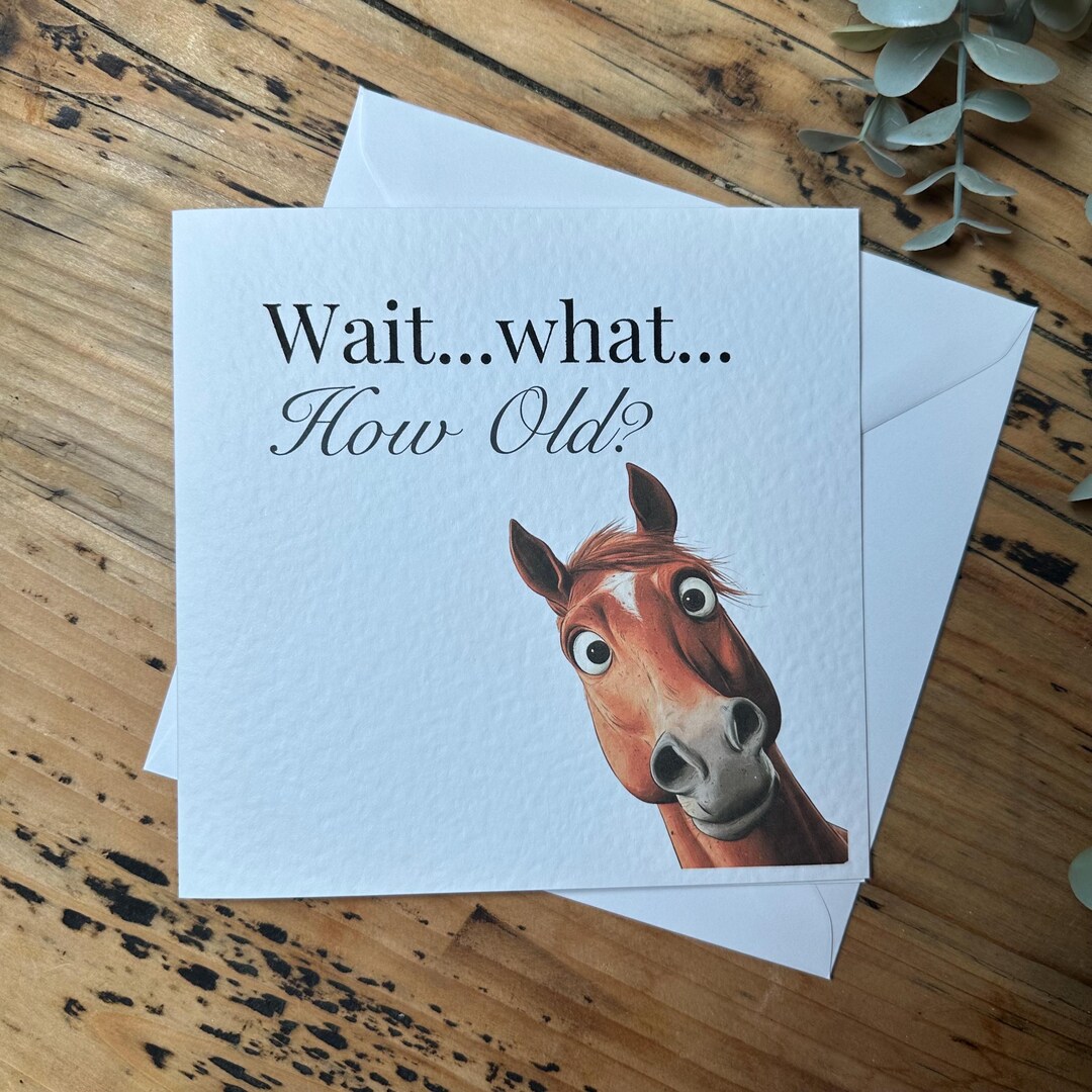 Chestnut Horse Birthday Card, Personalised Birthday, Horses ...