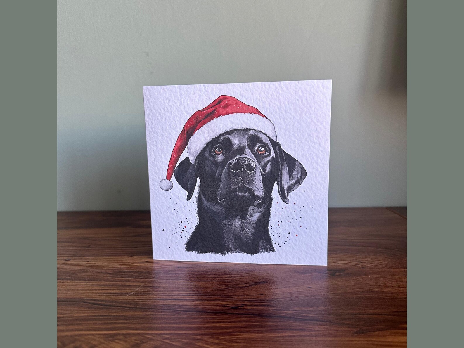 Black Labrador Christmas Card, Personalised Christmas, Black Lab Dog ...