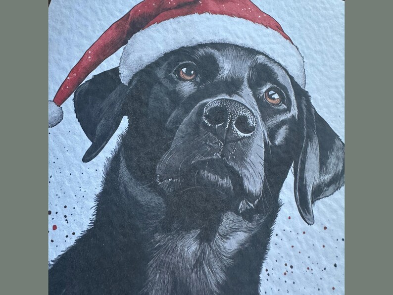 Black Labrador Christmas Card, Personalised Christmas, Black Lab Dog ...