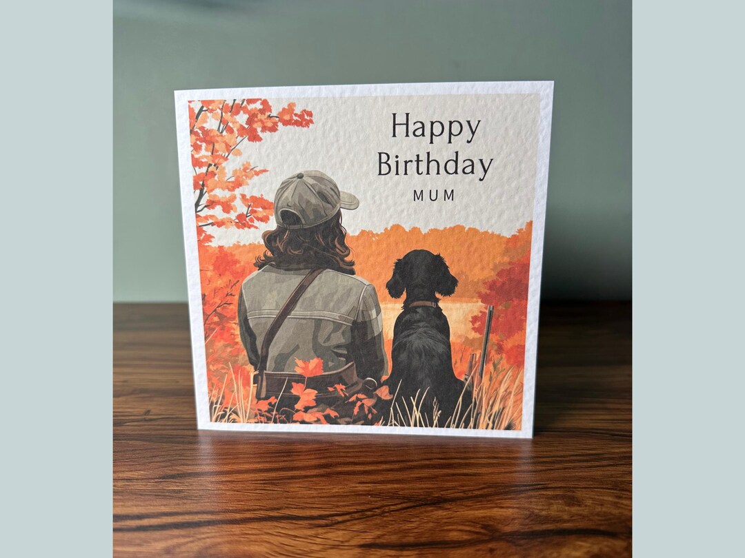 Black Cocker Spaniel Birthday Card, Hunting Card, Personalised Cards ...