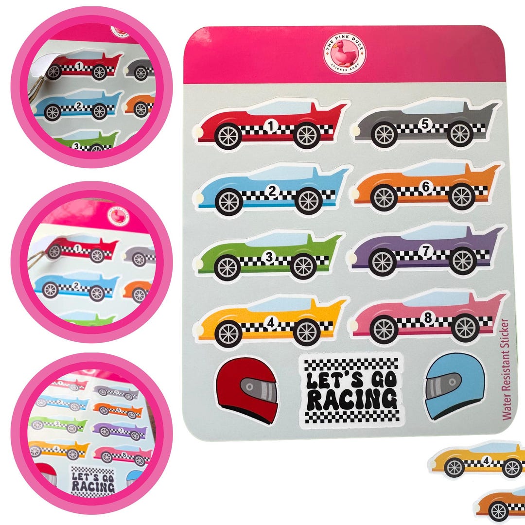 Car Stickers Sheet Car Decal Party Bag Fillers Sticker for Laptops ...