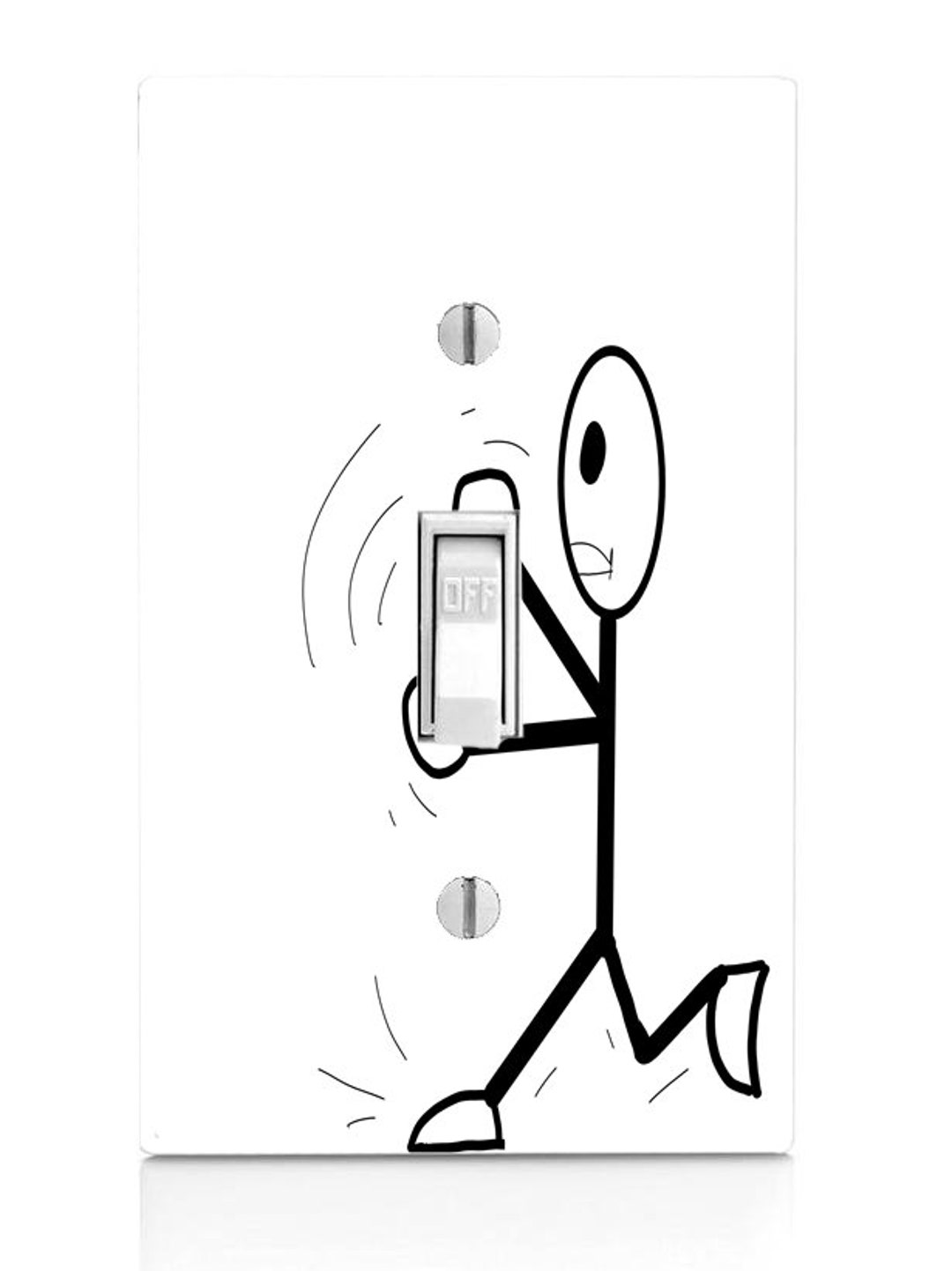 Funny Stickman Pulling Switch Fun Single Toggle Light Switch Design ...