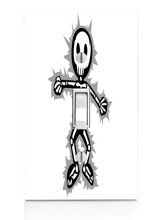 Funny Skeleton Electric Shock Stickman Single Toggle Light - Etsy