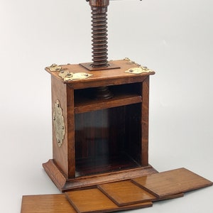 Antique Oak Playing Card Press With Brass Fastenings - Etsy UK