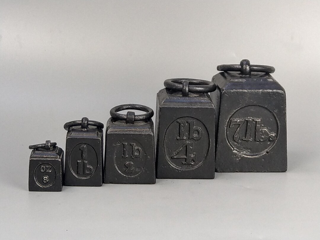 Set of 5 Victorian Scale Weights With Ring Top Handle - Etsy