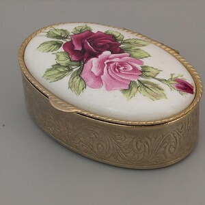 Vintage Pill Box With Roses Cute Pill Case - Etsy