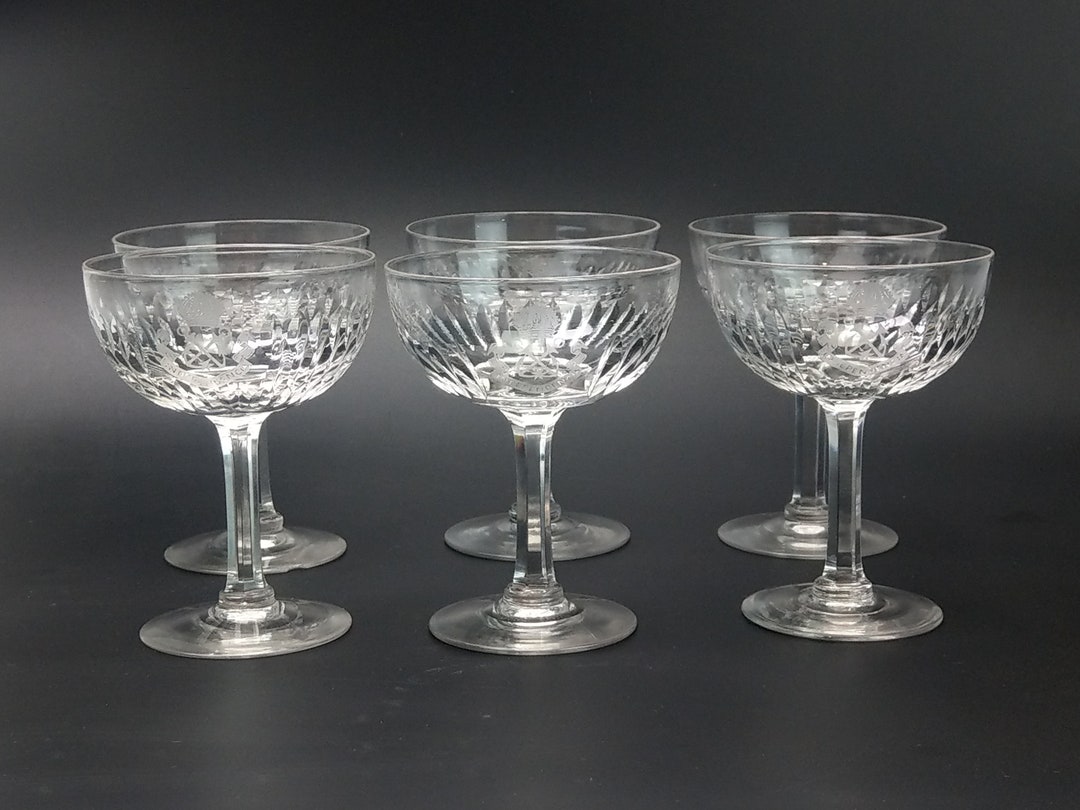HMS Neptune Ex-independencia Set of 6 Champagne Glasses With Royal Navy ...
