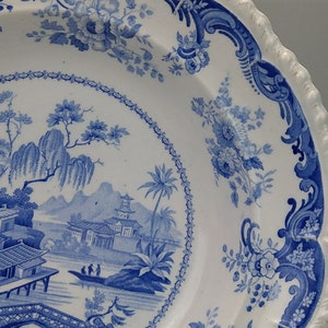 Blue and White Soup Plate Minton Chinese Marine Opaque China C1830 - Etsy