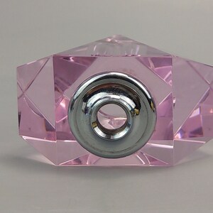 Diamond Shaped Pink Facet Cut Crystal Glass Perfume Bottle Art Glass - Etsy