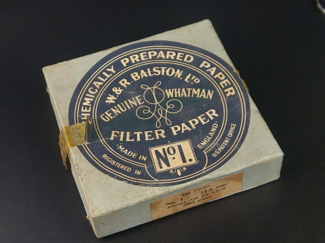 Vintage Whatman Filter Paper Genuine, W and R Balston Ltd Made in ...