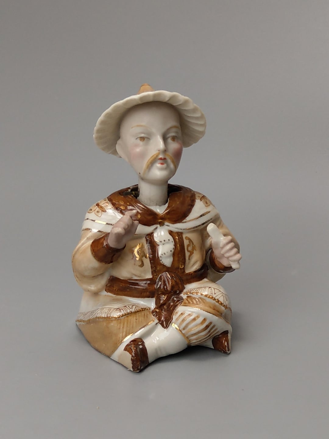 Nodding Head Figurine Chinese Emperor in Hat Bisque Porcelain - Etsy