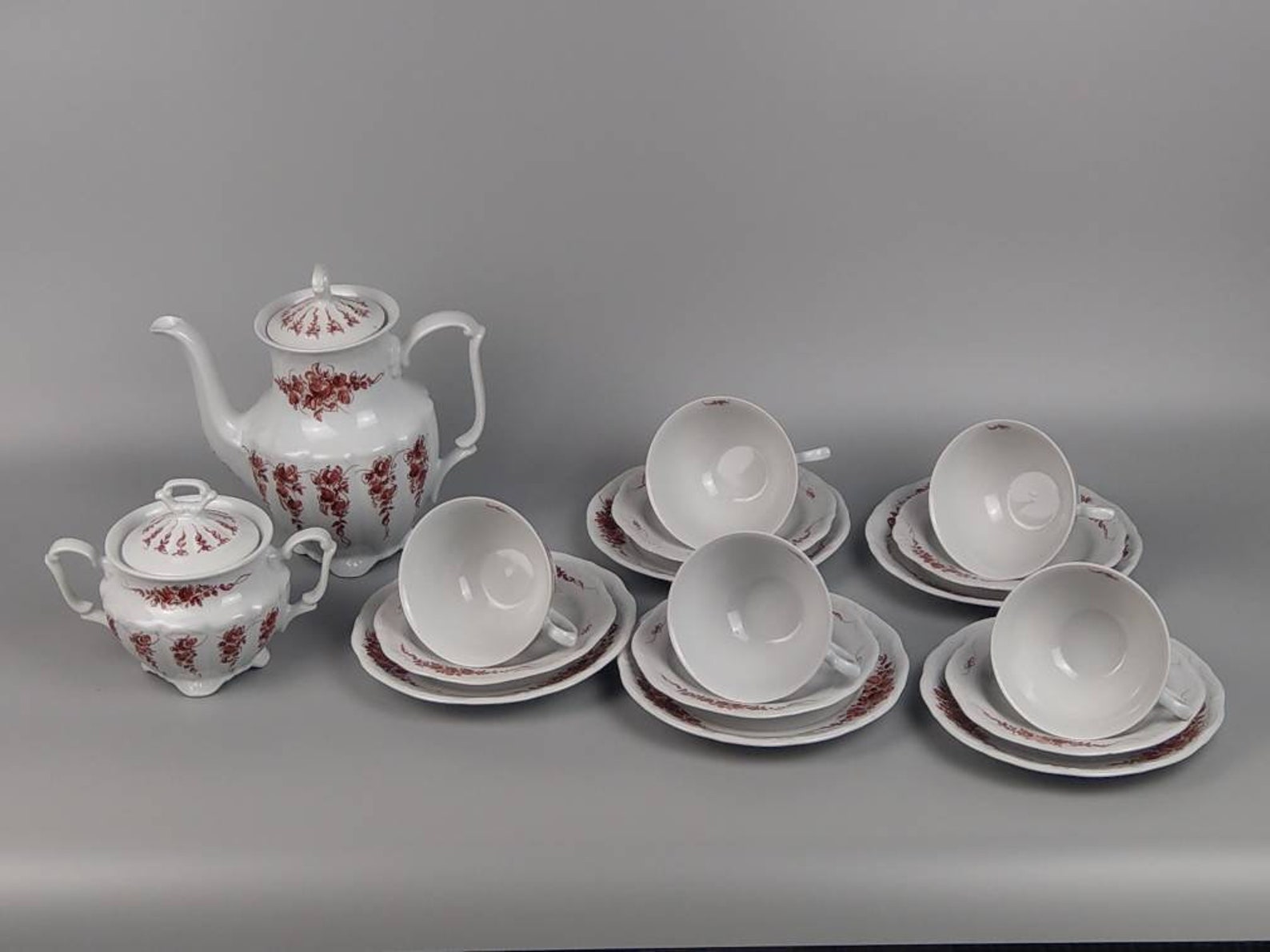 Polish Porcelain Tea Set Walbrzych Hand Painted by K Struzik - Etsy